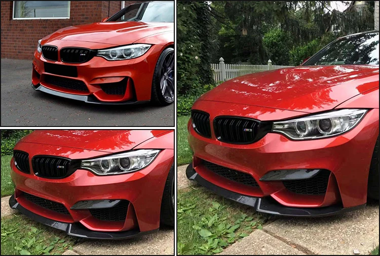 CS Style Carbon Fiber Front Bumper Lip for BMW M3 M4