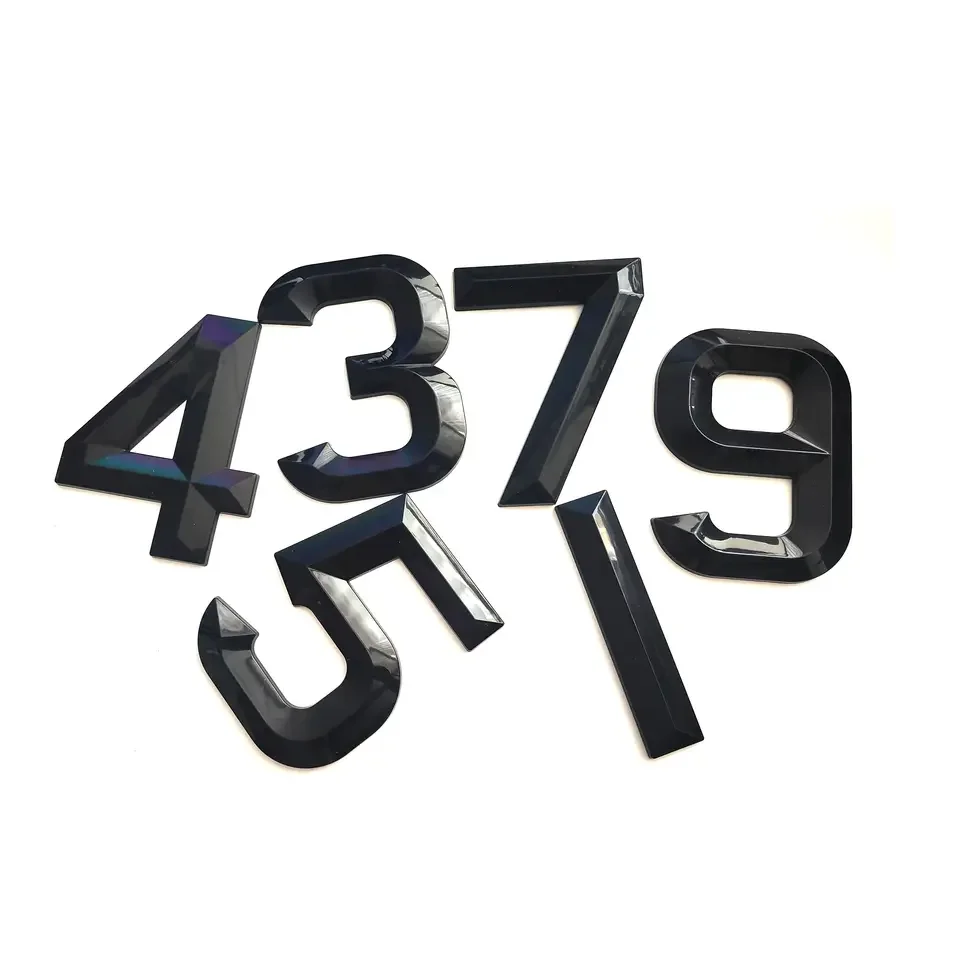 Custom 3D/4D Acrylic Numbers with 3M Adhesive for Cars