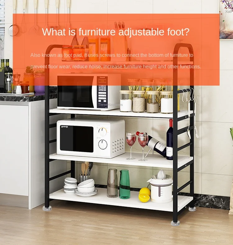 35mm Plastic Furniture Legs With M8 X 25mm Thread Screw Adjustable ...