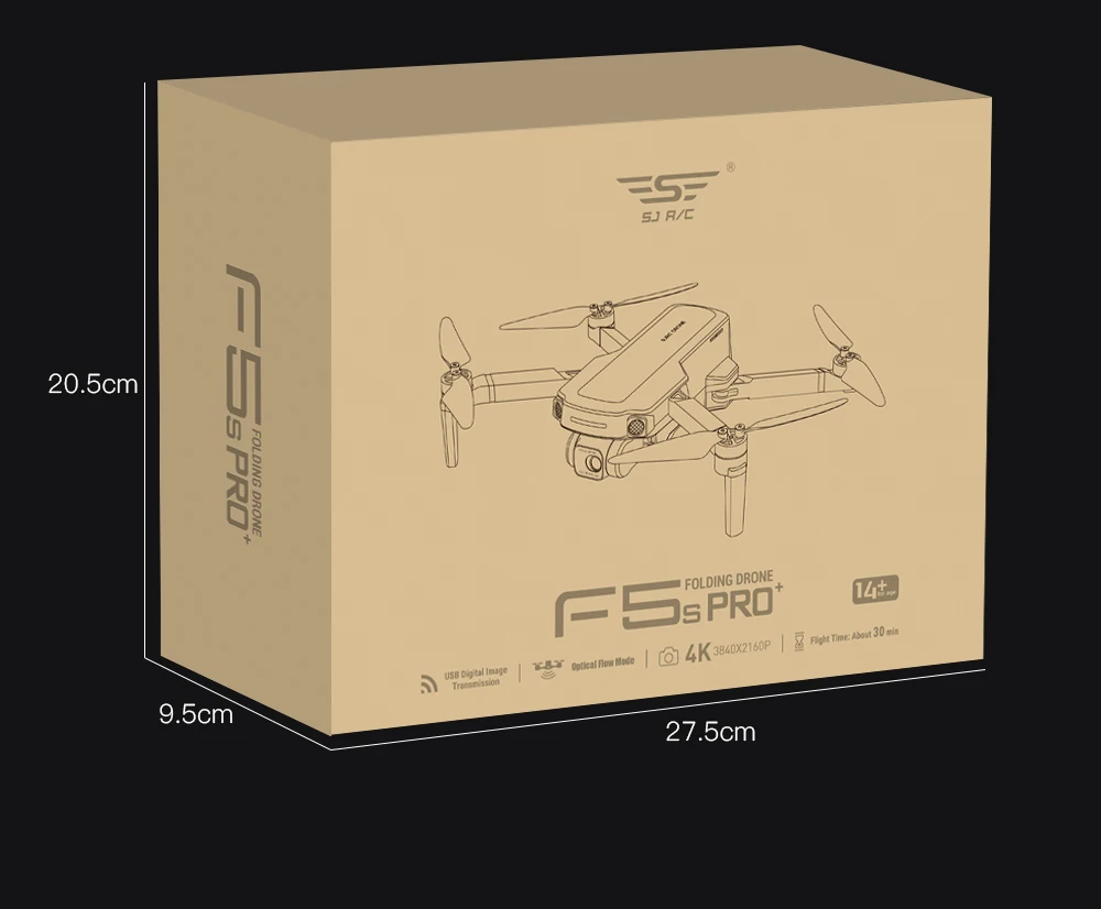 2023 New Sjrc F5s Pro Plus Drone 2-axis Gimbal 4k Camera 3km 30mins Gps ...