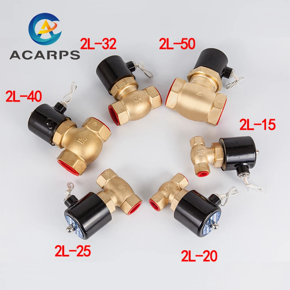 Wholesale 2l Series 1/2'' 3/4'' High Temperature Brass Solenoid Valve 180 Degree 220v 24v ...