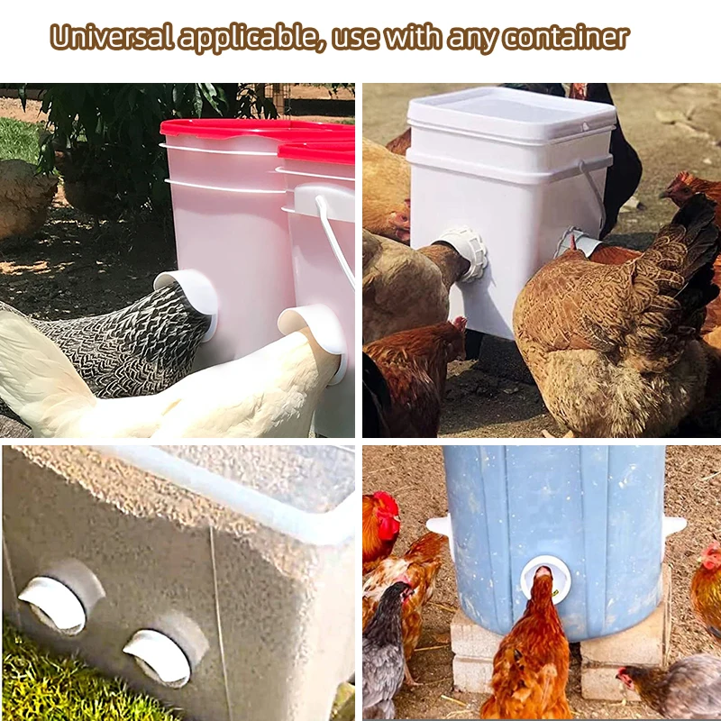 Automatic Poultry Chicken Feeder Barrel Bucket Trough With Diy Chicken ...