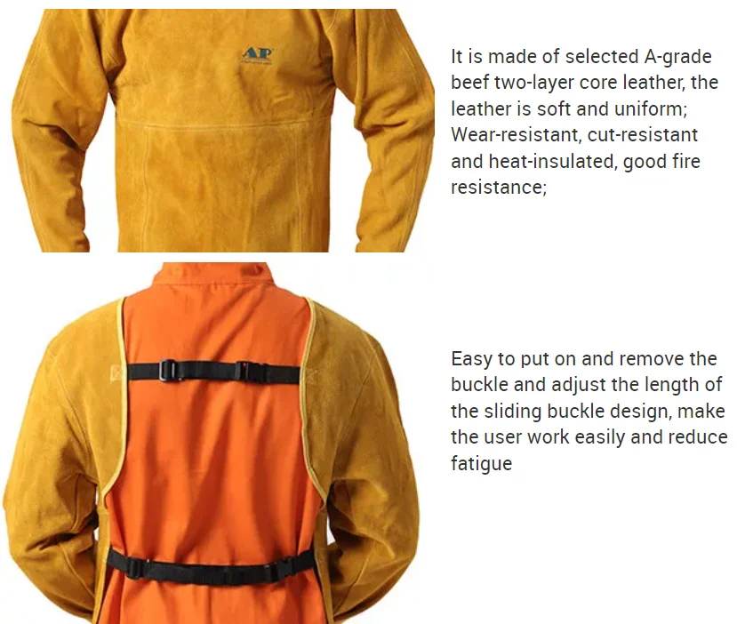 Industrial Safety Fireproof Welding Working Apron PP Material Exposure ...