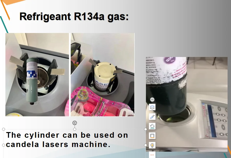 1000ml Empty R134A Gas Cylinder Cga600 Thread Gas R134A Canister for ...