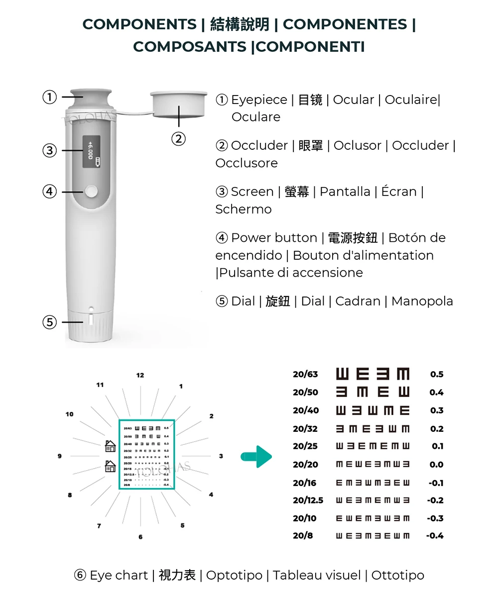 Lhvref Home Use Children Eye Care Solution Handheld View Tester Wifi ...