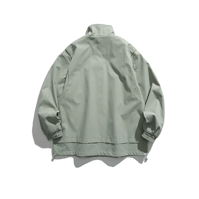 Custom Logo Multi Pockets Designer Windbreaker Outdoor Plus Size Mens ...