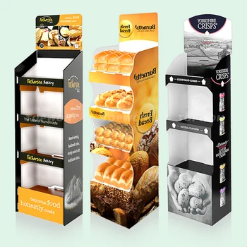 Custom Retail Paper Display Racks Promotion Free Standing Pos Floor ...