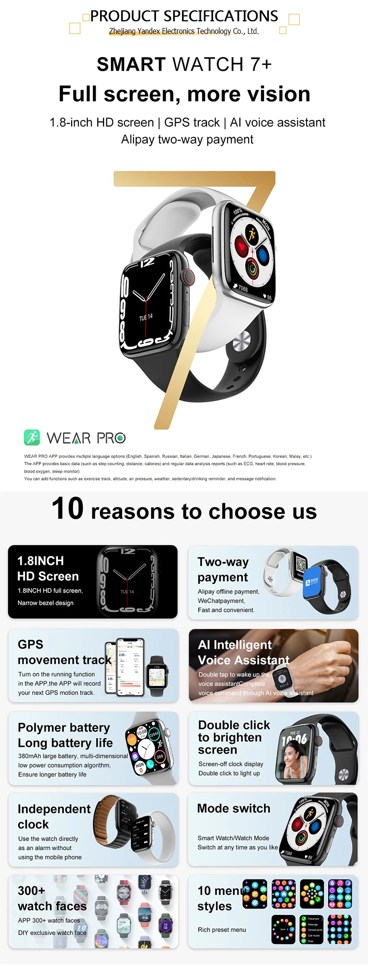 Fashion Reloj Dt7pro Max Plus Series7 Smart Watch 2022 Ip68 Waterproof ...