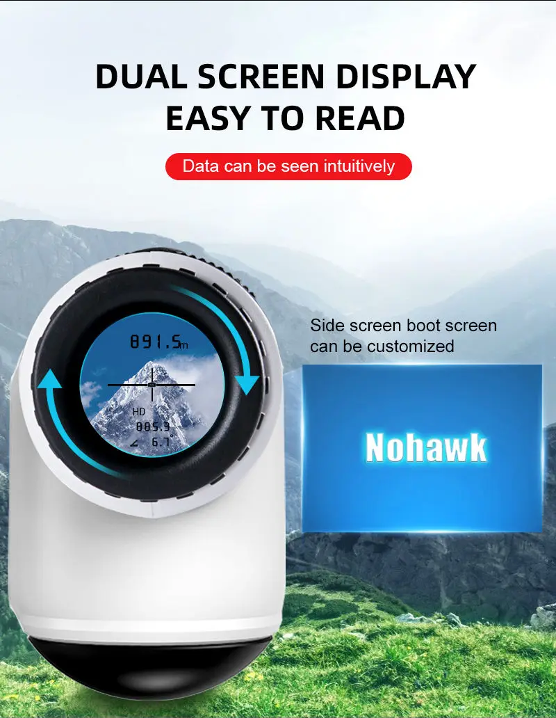 2021 New Upgrade Nohawk NP 600m Golf Rangefinder With Slope- Flagpole ...
