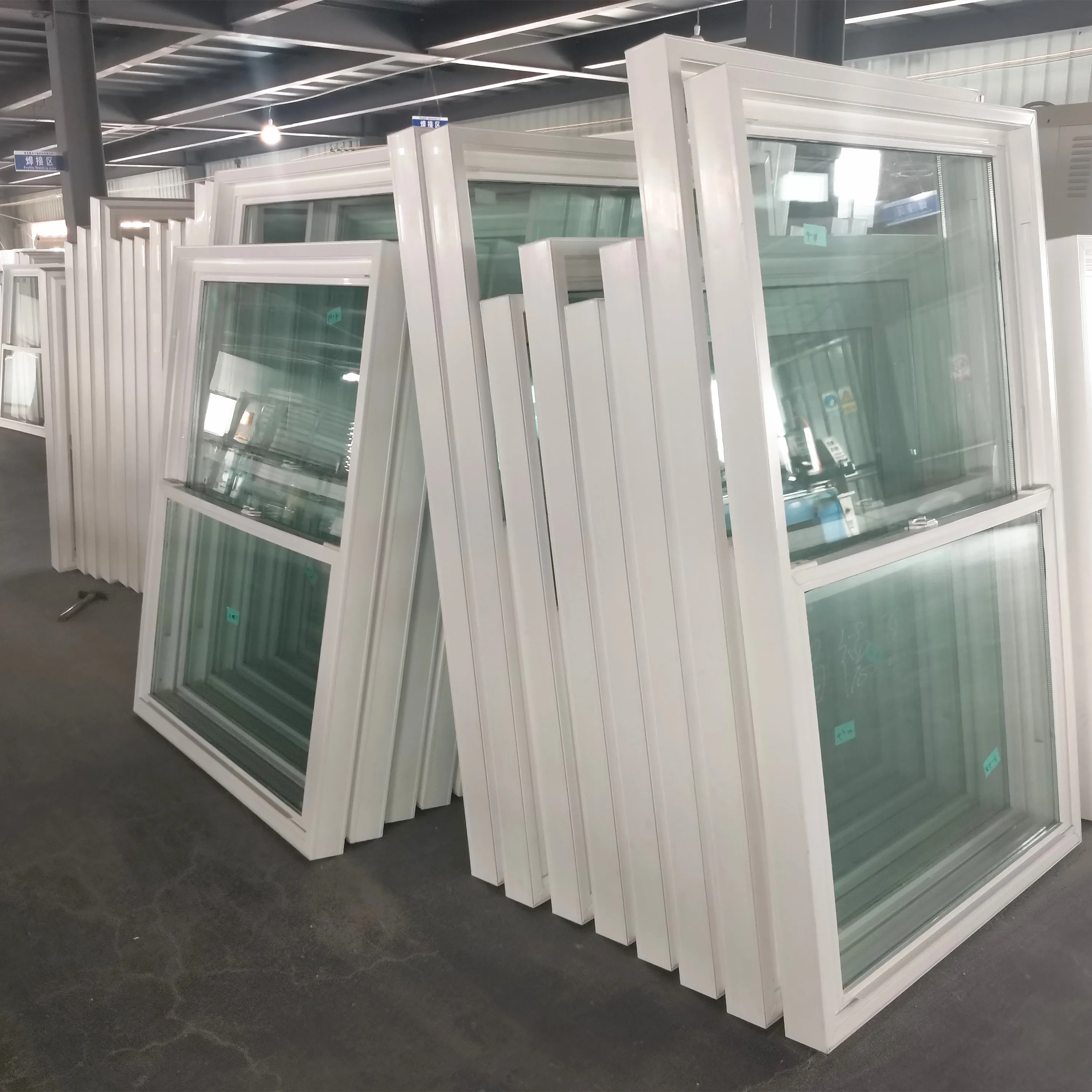 Factory Cheap Price Double Pane Vinyl Single Hung Window Pvc Up Down ...