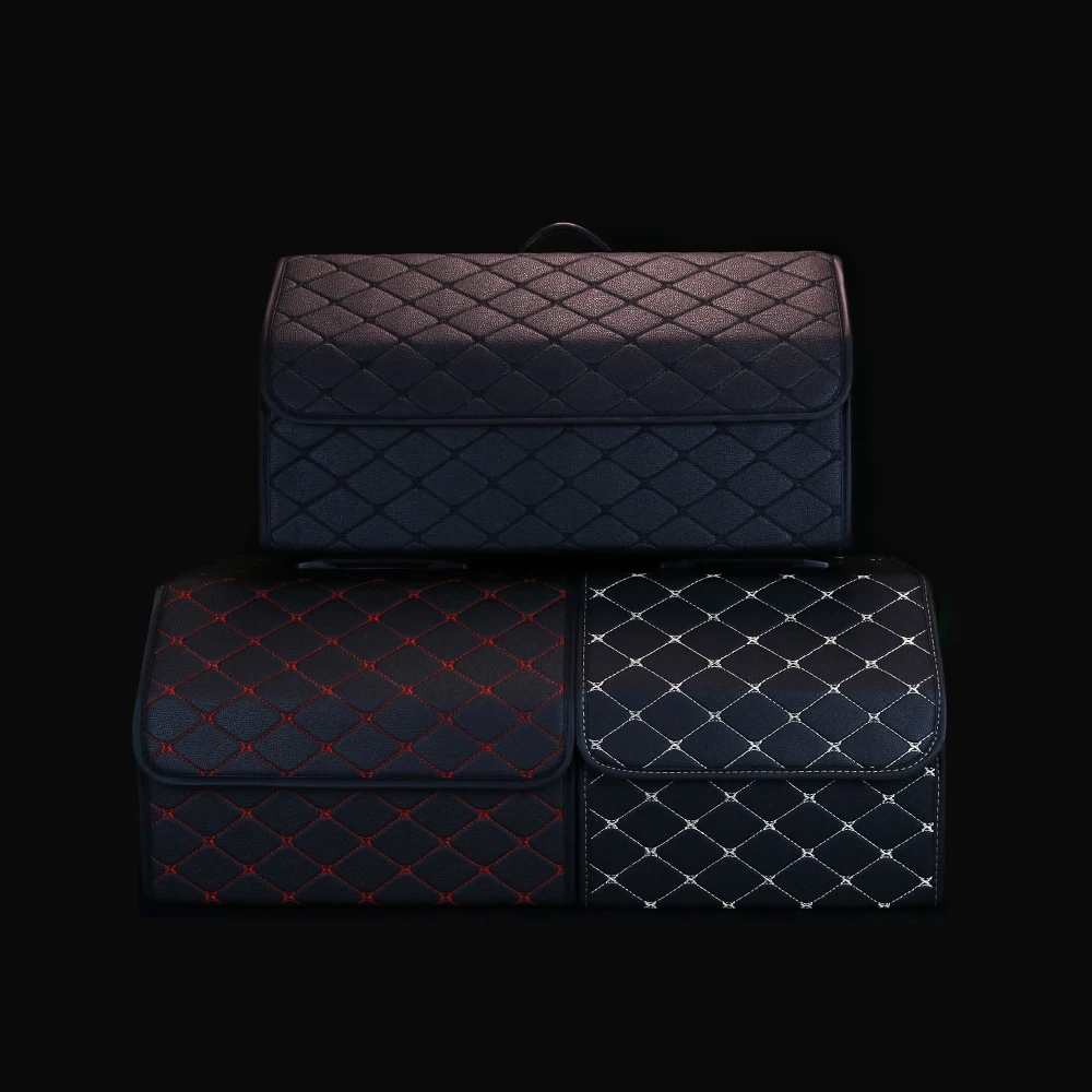 Car Storage Organizer - Customizable Detachable Leather Box