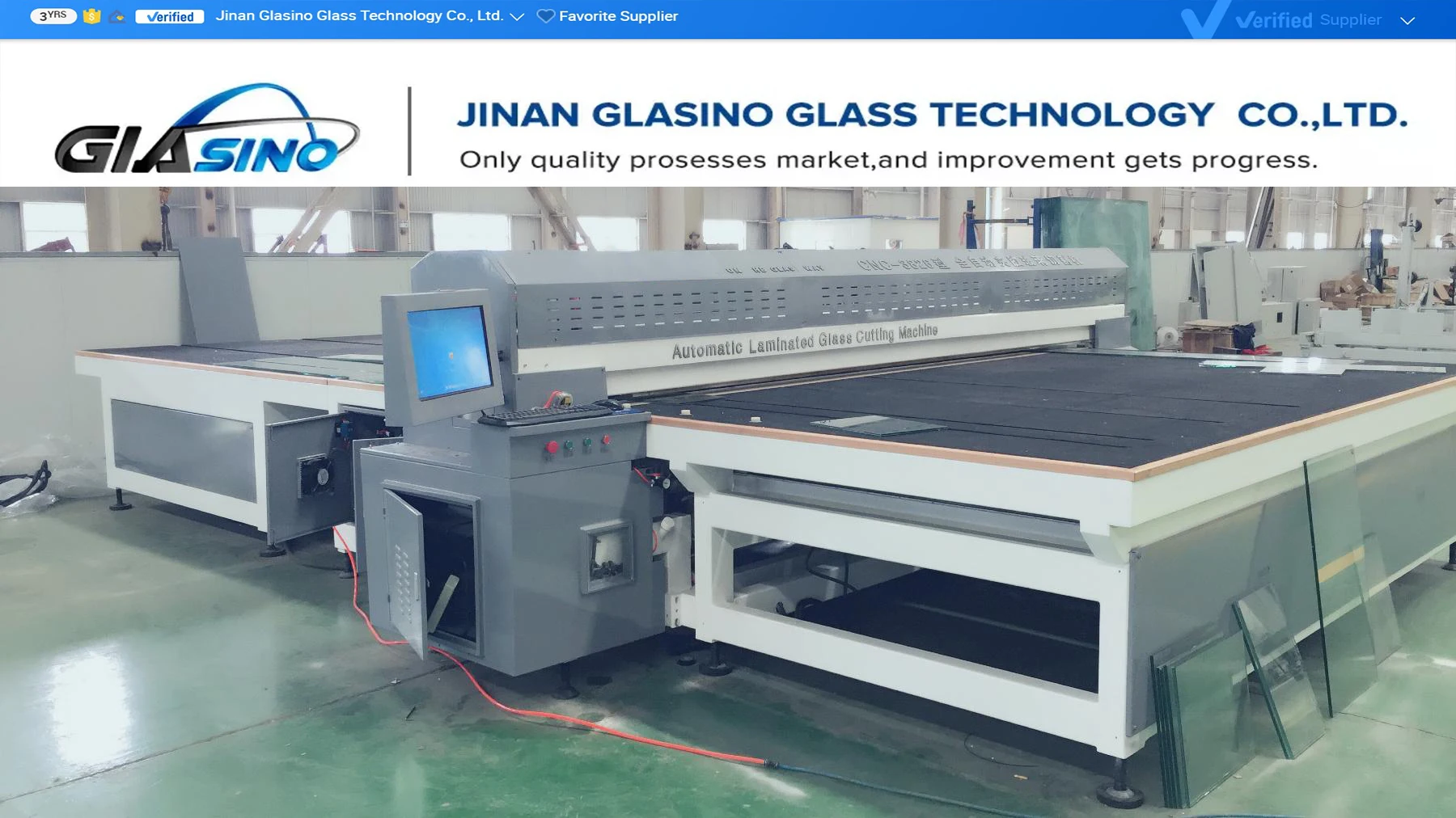 Glasino Laminated Glass Cutting Machine - High Safety