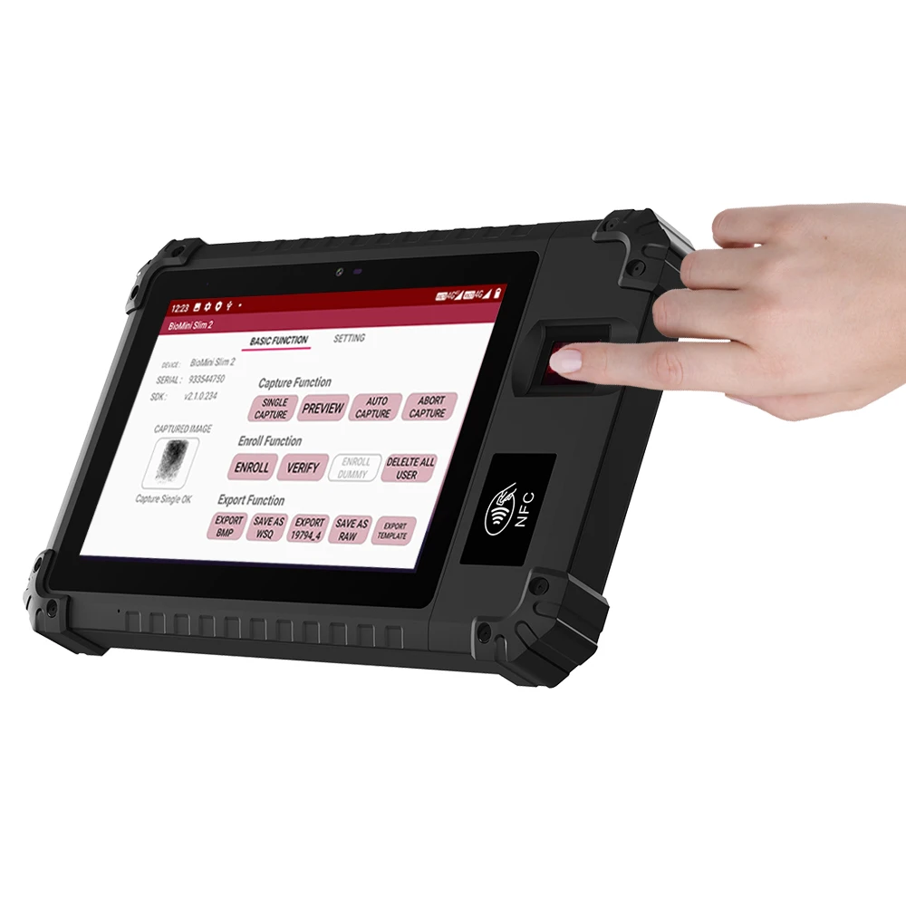 8 Inch Fingerprint Tablet Android 10.0 Tablet With Fingerprint Ip65 ...