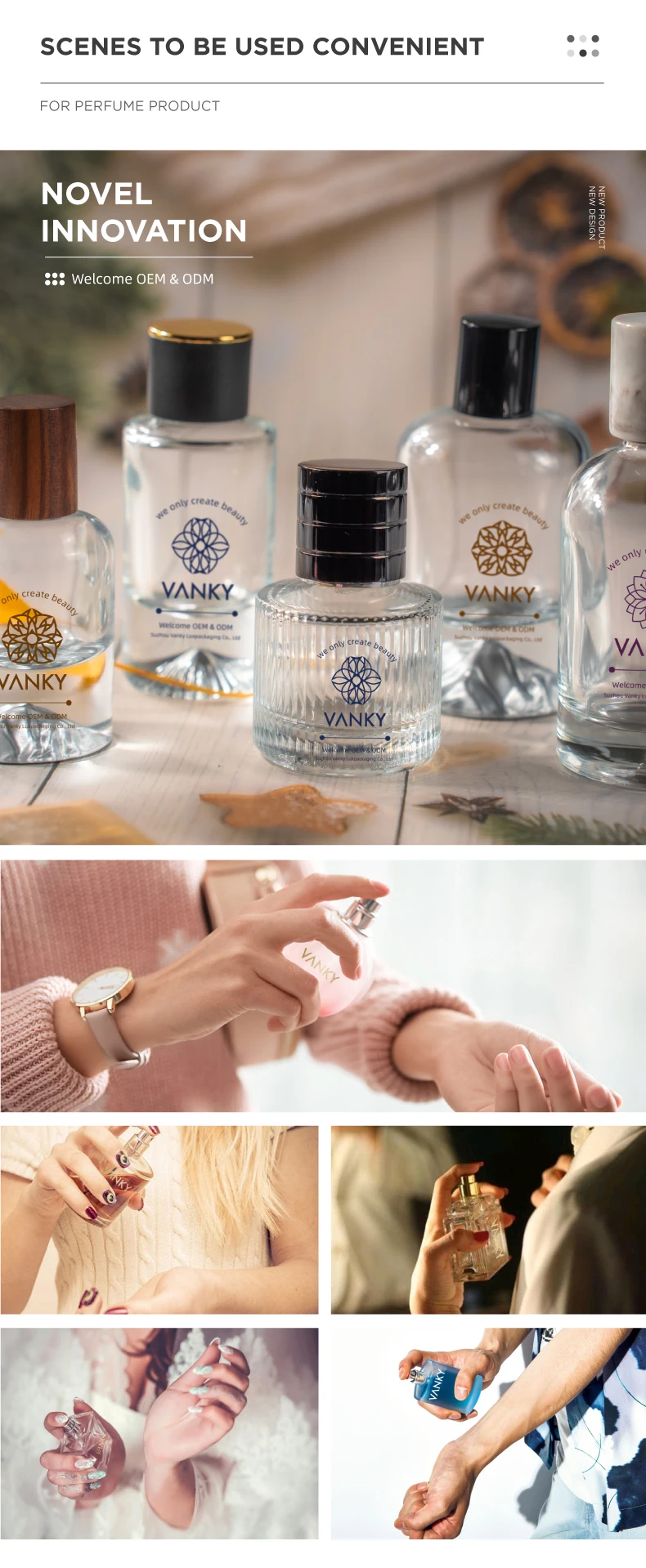 Luxury Cylinder Parfum Botol 30ml Heavy Base Glass Perfume Bottle 50ml ...