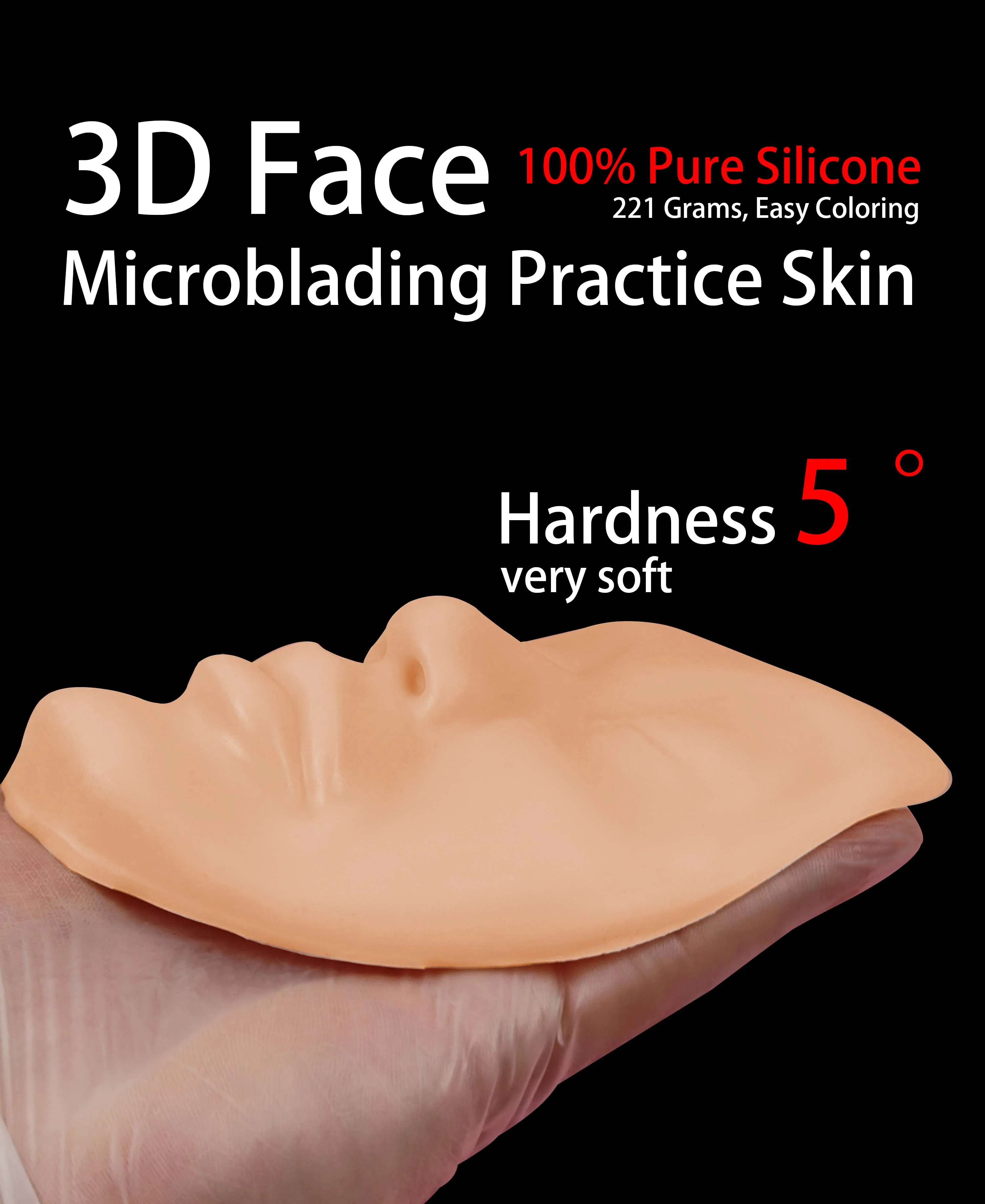 100% Silicone 3D Realistic Full Face Skin Pads Pmu Microblading ...