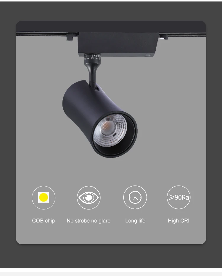 Dglux High Quality Regulable Aluminum Black Cob 15watt 25watt 35watt ...