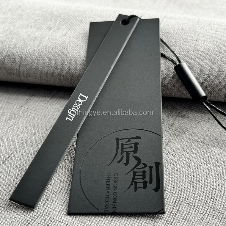 Luxury Garment Paper Tags With Spot UV/Foil Stamping/Embossed Logo ...