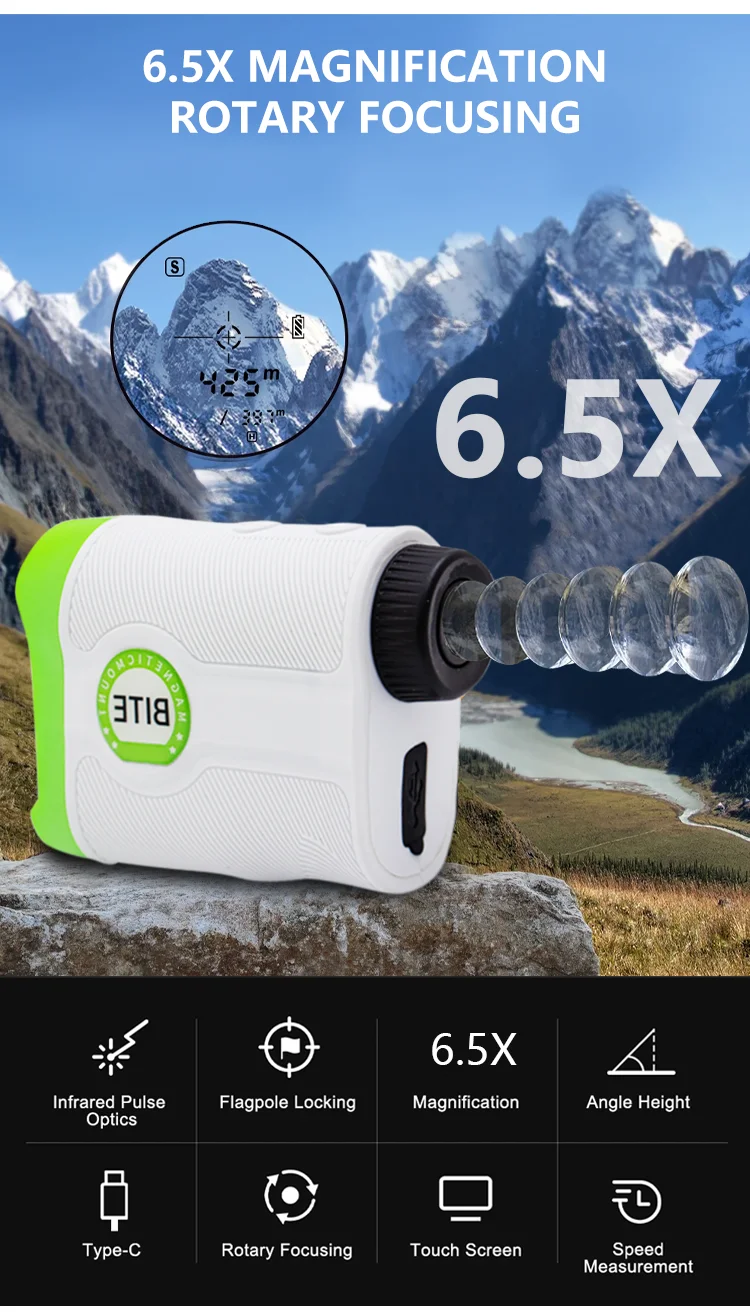 H3d 600m Golf Laser Rangefinder Measuring Flagpole 250 Yards Golf Laser ...