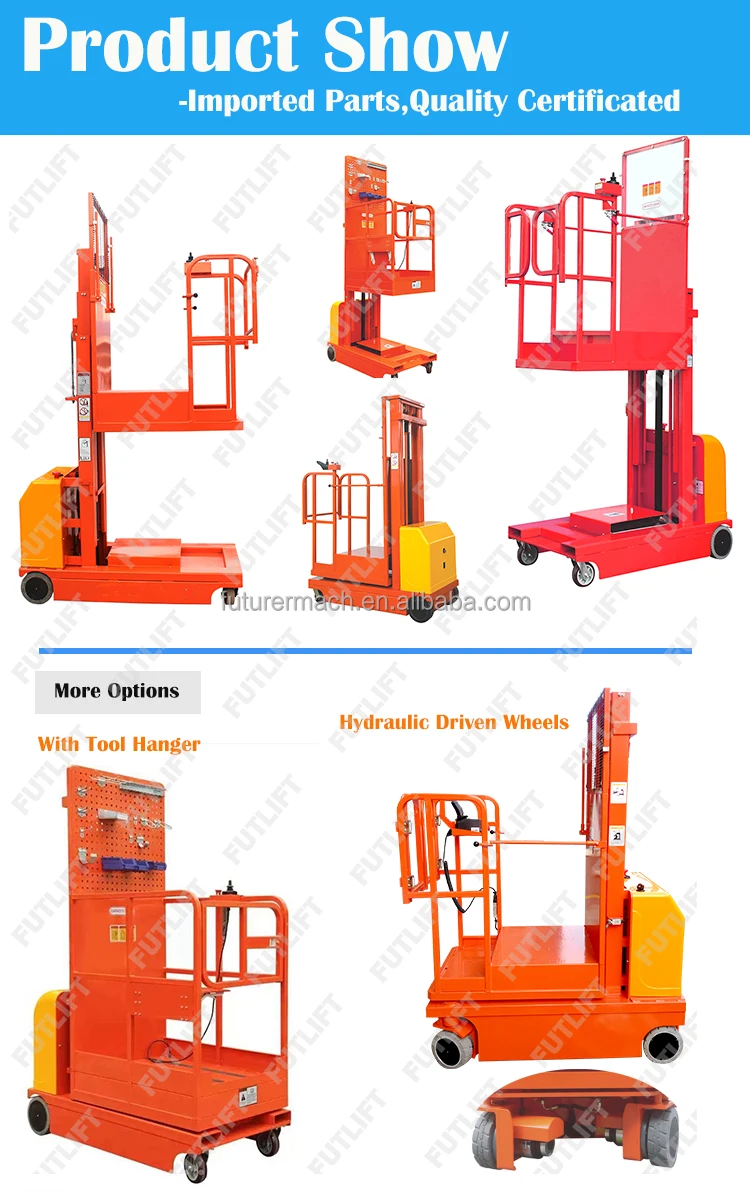 Self Propelled Order Picker Lift Table Battery Operated Order Picker ...