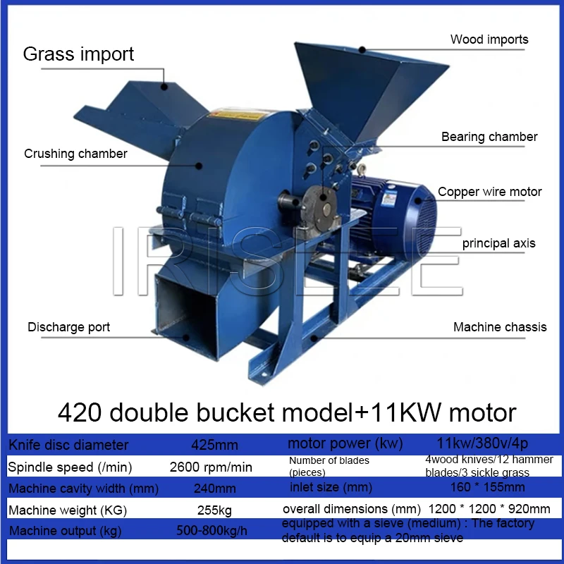 Garden Tree Branch Crusher Machine Chipper Shredder Electric Diesel ...