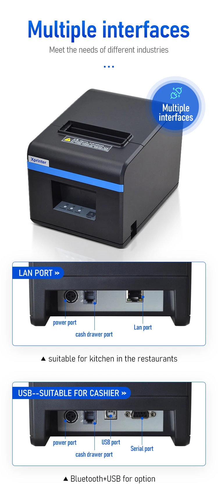 Xprinter Xp-n160ii 80mm Thermal Receipt Bill Printers Kitchen ...