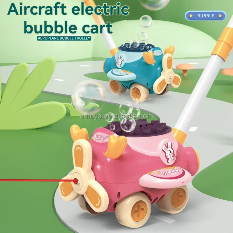 Automatic Push Pull Airplane Bubble Cart Kids Summer Outdoor Bubble ...