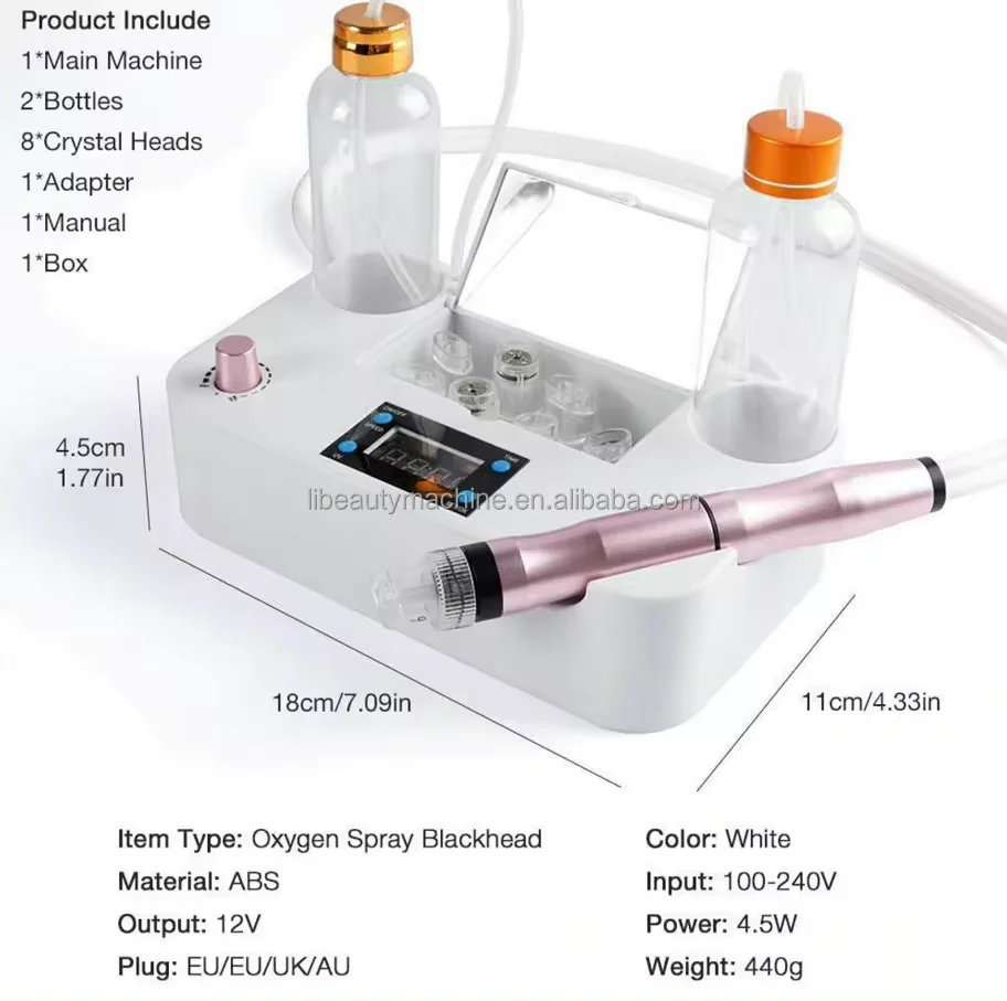 Hydrogen Oxygen Small Bubble Hydra Skin Peel Facial Equipment H2o2 ...