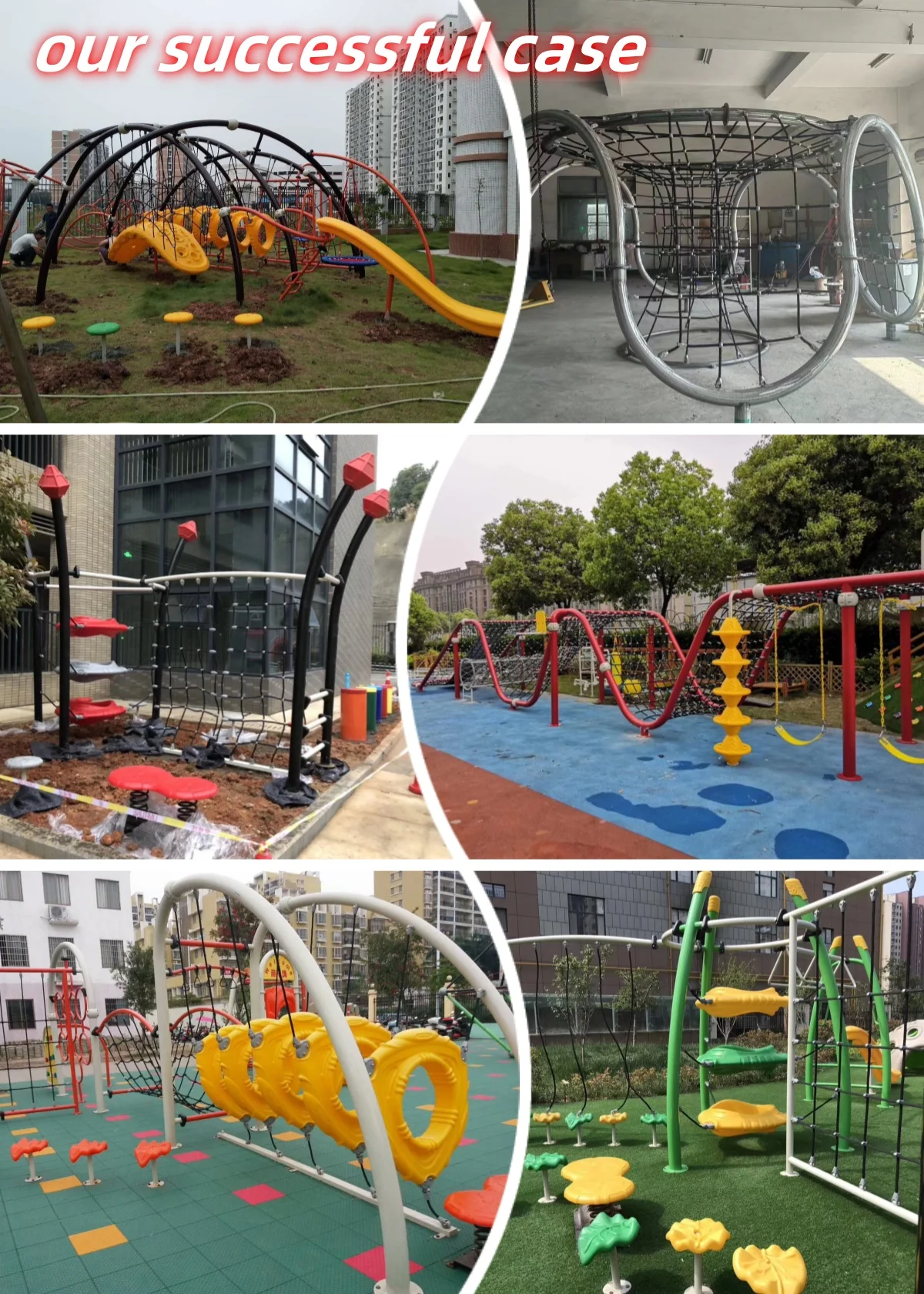 Customized Outdoor Playground Stainless Children Rope Course Playground ...