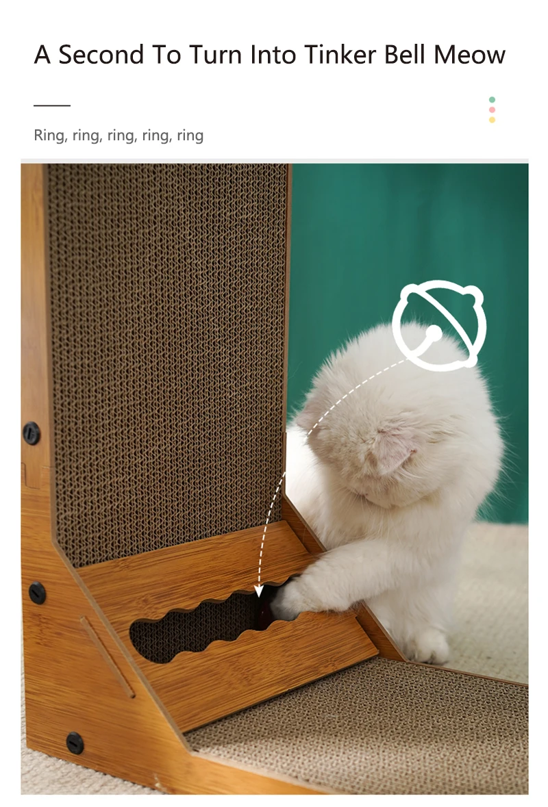 L-shaped Cat Scratching Board Can Play And Scratch Precision Corrugated ...