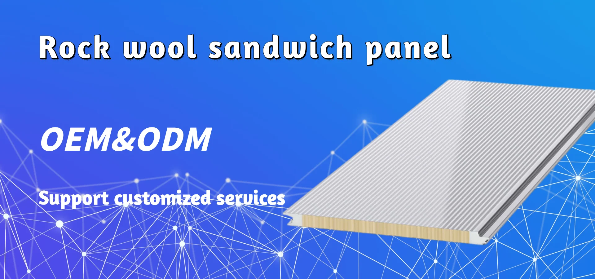 Sandwich Panel Roof Sheet 50mm 100mm 150mm Insulated Rock Wool Sandwich ...