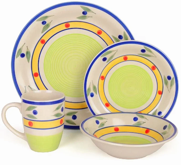 Luxury Garden Dinner Set Ceramic Kitchenware Catering Plate Set Flora ...