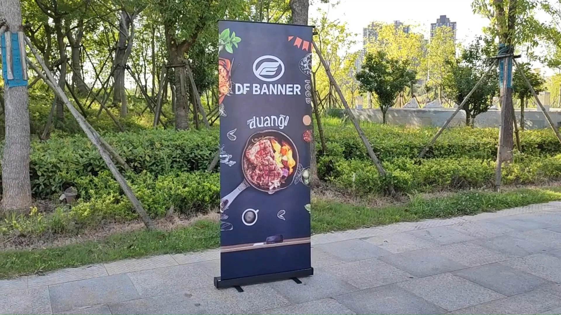Economical Black Diamond Roll-up Banner Display Stand Aluminum ...