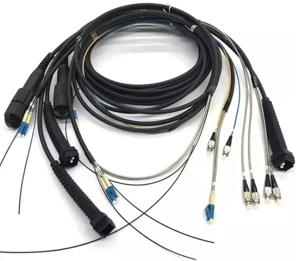 Outdoor Armored Nsn Boot Duplex Lc Fiber Optic Cable Ip68 Waterproof ...