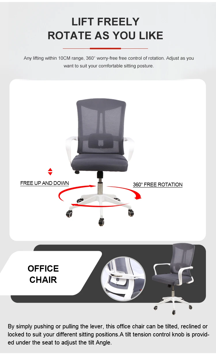 Cheap Mesh Chaises Office Swivel Revolving Guest Manager Office Chair ...