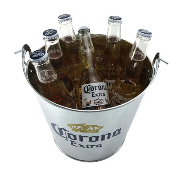 5 Quart Galvanized Metal Corona Tin Bucket Beer Wine Champagne Ice ...
