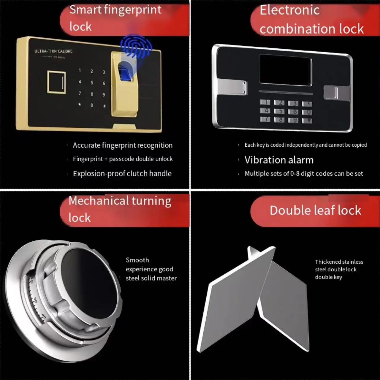 Factory Double Security Bank Mechanical Password Steel Safe Safety Door ...