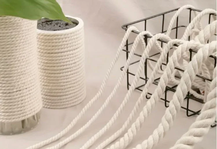 Customized Natural Color 3-strand Hanging Rope,100% Cotton,For Wall ...