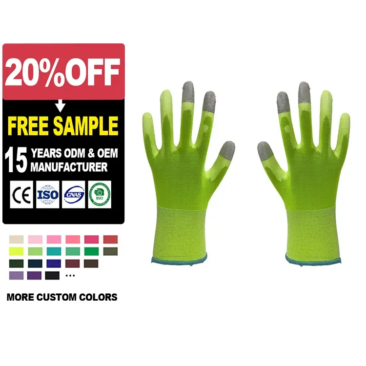 Sunnyhope Color Reinforcement Design Pu Coated Gloves - Buy Safety ...