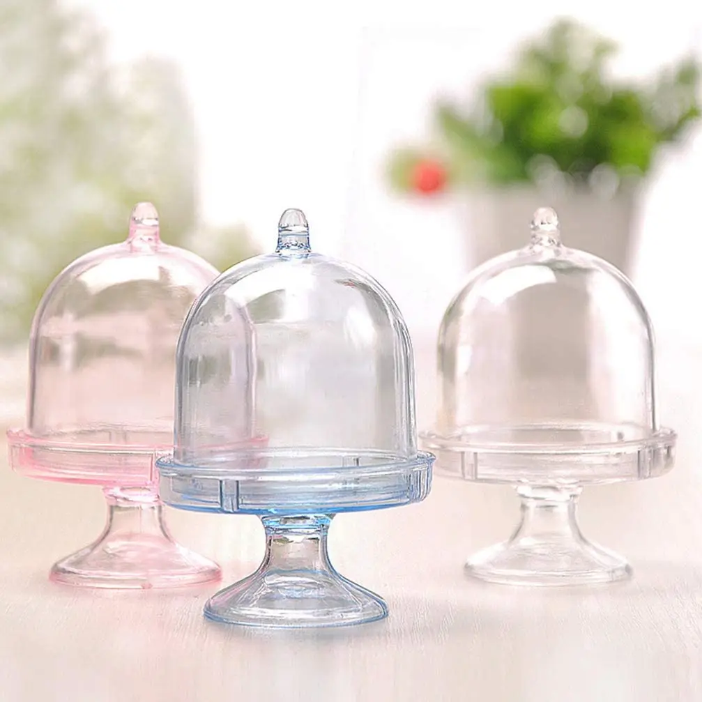 Mini Cake Stand 10 Pack Mini Cake Plate With Stand And Dome Cover ...