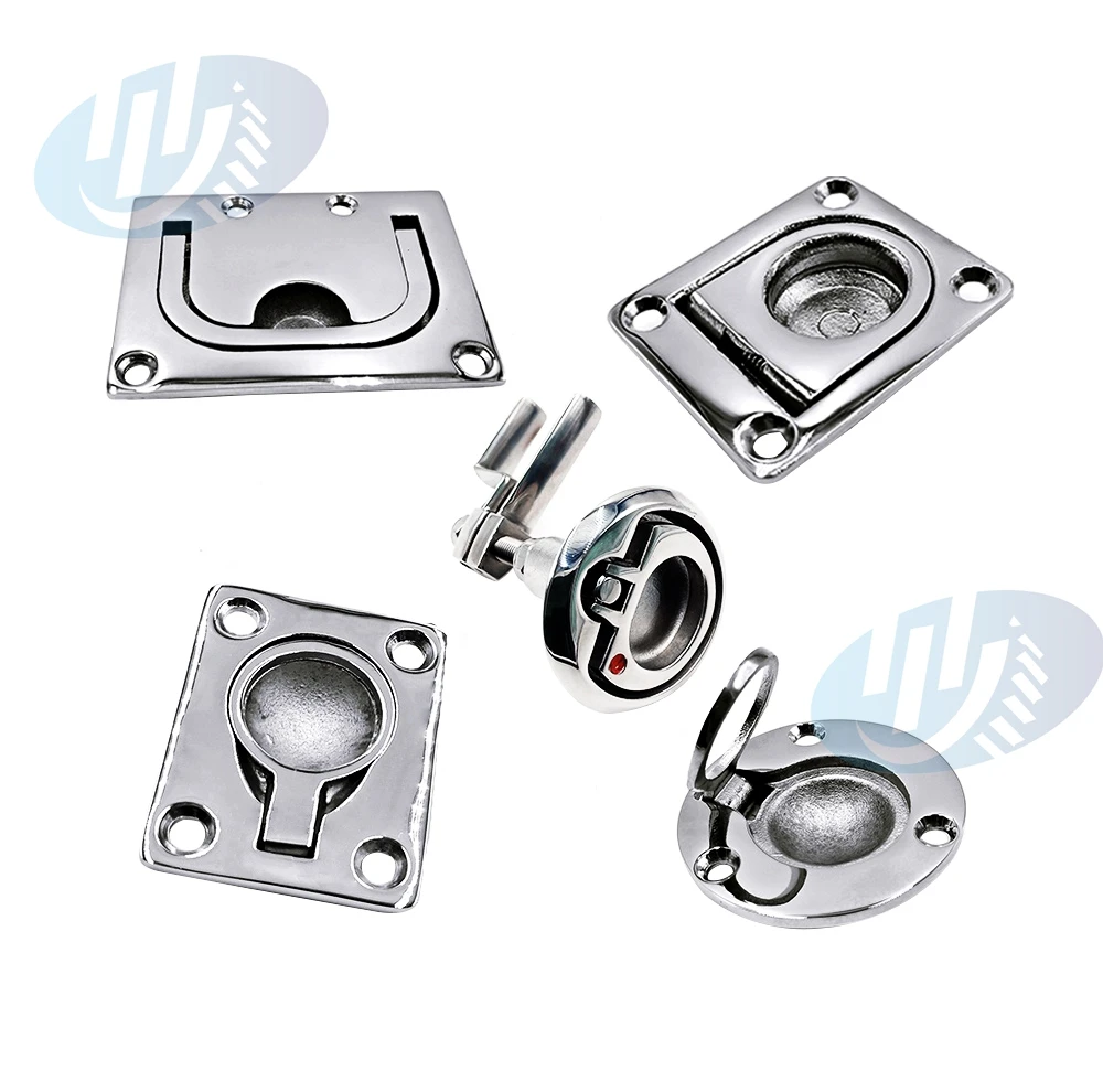 316 Stainless Steel Boat Accessories Ring Hatch Pull Flush Lift Flush ...