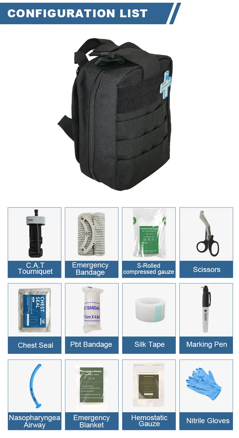 A-Shield 1st Class IFAK Adventure Backpack Medical Canvas First Aid Kit ...