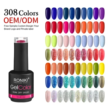 Roniki Long Lasting Gel Nail Polish Oem Bottle Private Label Gel Polish ...