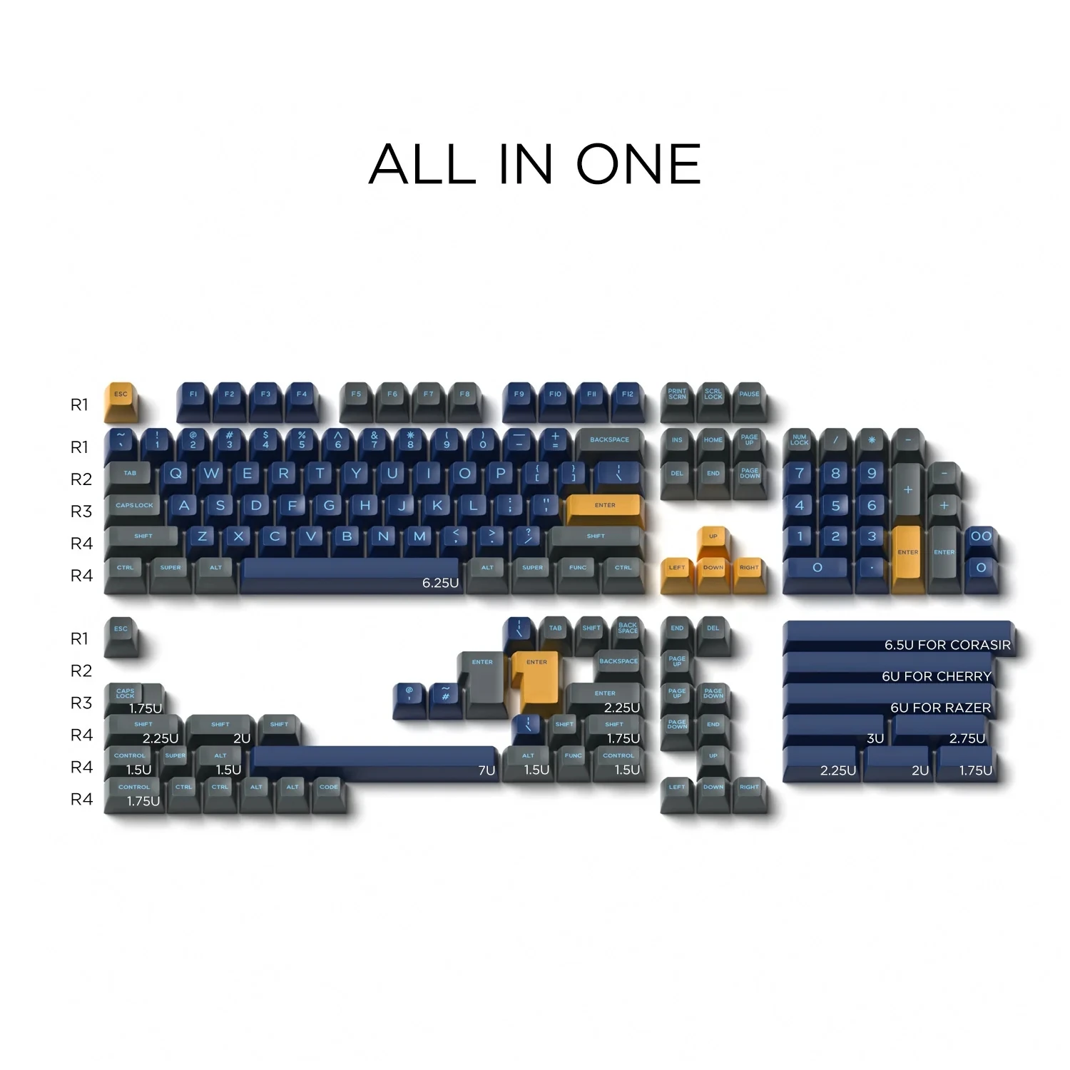 Sa Profile Atlantis Mechanical Keyboard Keycap Set Abs Double Shot ...