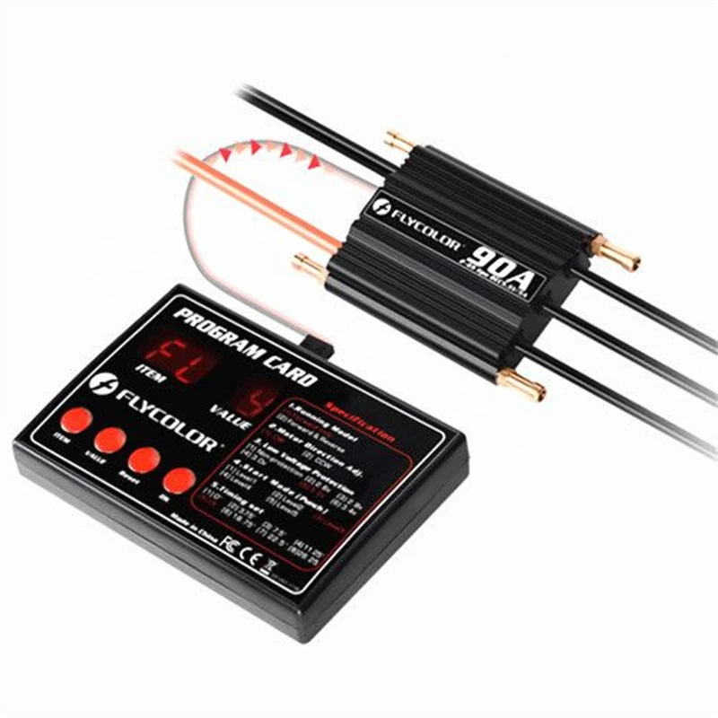 Flycolor Waterproof Brushless 90a Esc With 5.5v / 5a 2-6s Bec For Rc ...