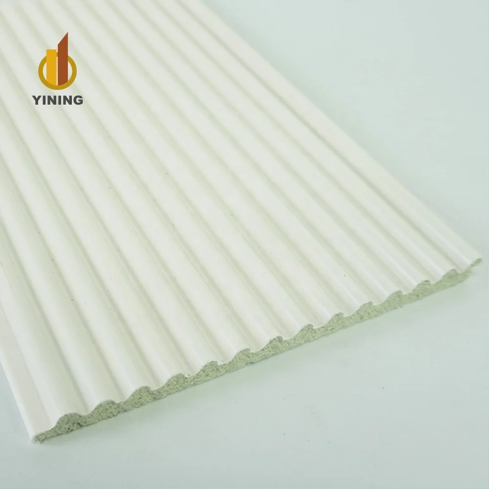 YINING Round Fluted Wall Panel 3d White Wall Panel Ps Wall Board ...