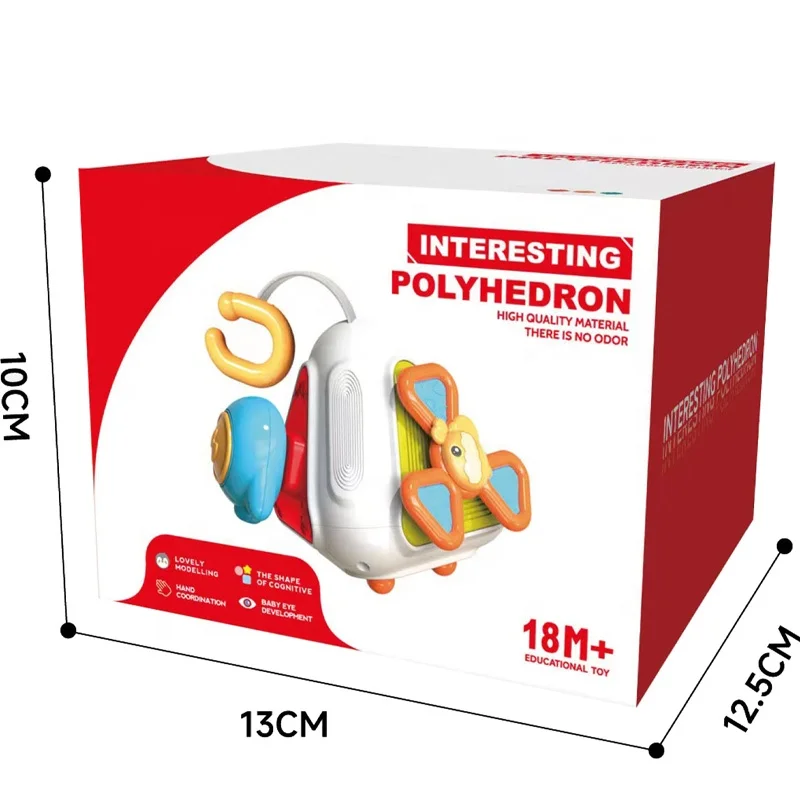 4 In 1 Educational Fun Polyhedron Toy Toddler Early Abs Sensory Toys ...