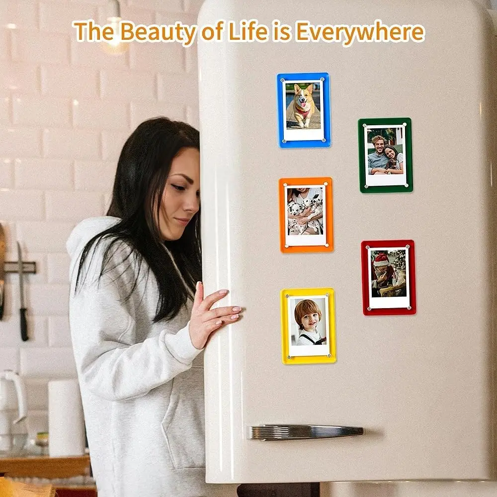Acrylic Fridge Magnetic Picture Frame - Eco-Friendly Decor