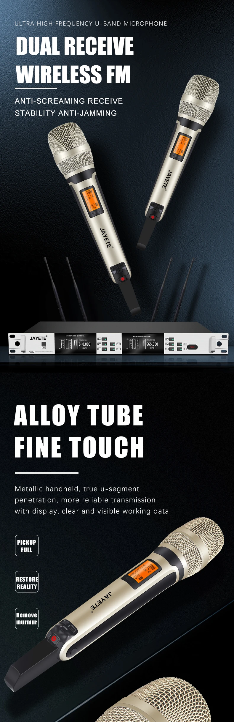 New Trend Uhf Professional Wireless Microphone System for Karaoke ...