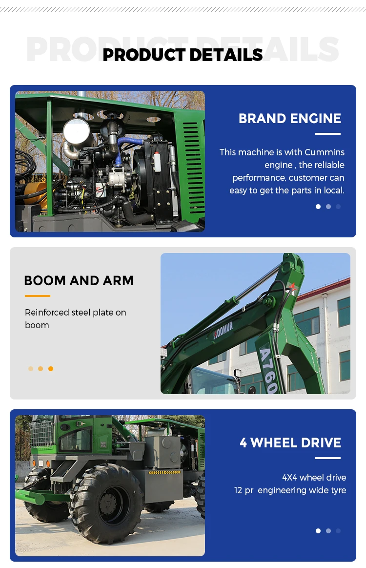 Map960 Wheeled Hydraulic Grab Excavator 8 Ton Small Micro Mini Wheel ...