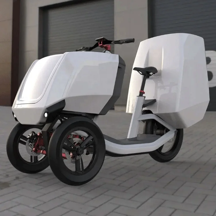 New Safety Trailer 48v 1000w Tricycle Bicycle Bike Fat Tire Delivery Double Battery 3 Wheel Off ...